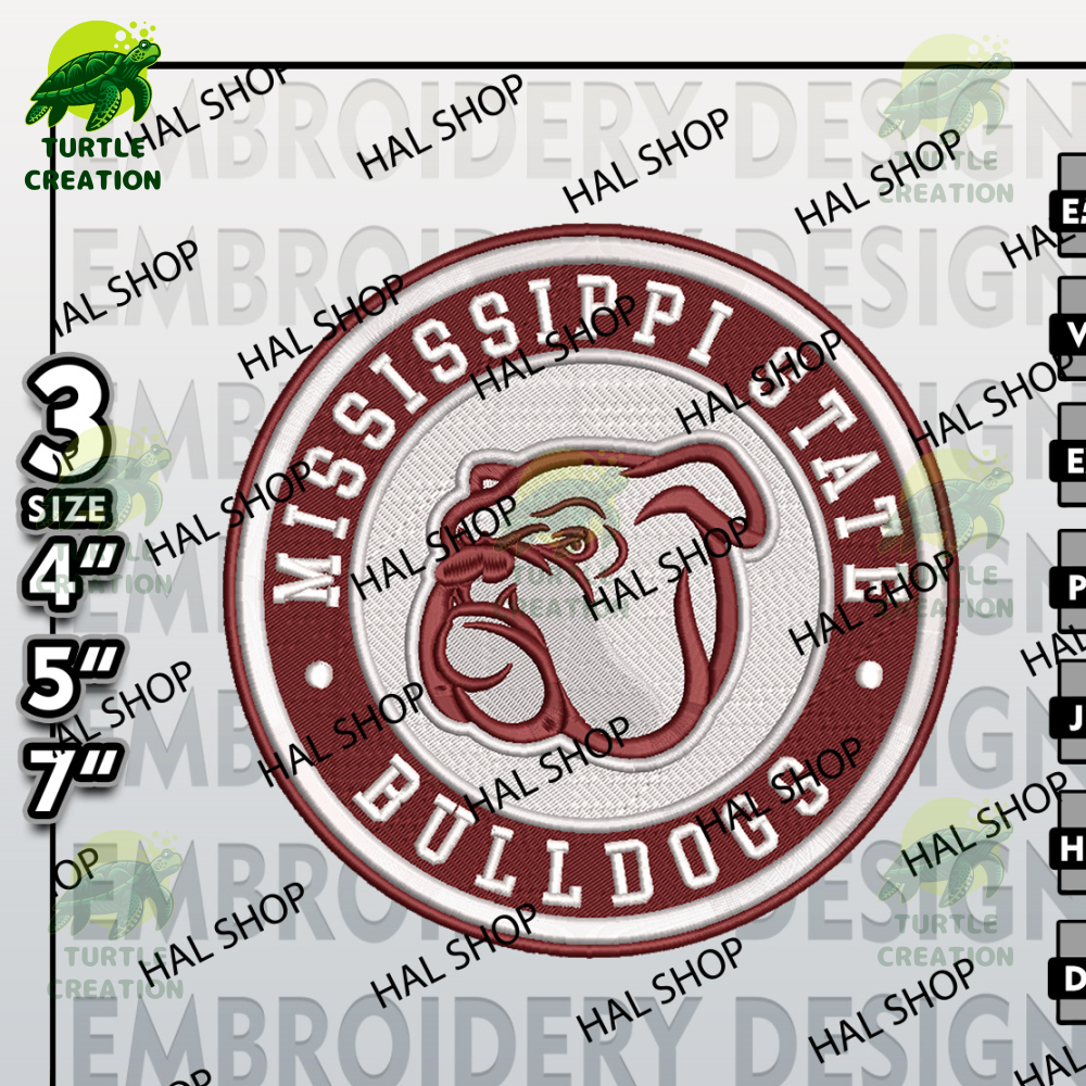 NCAA Mississippi State Bulldogs Embroidery Designs, NCAA Log | Inspire ...