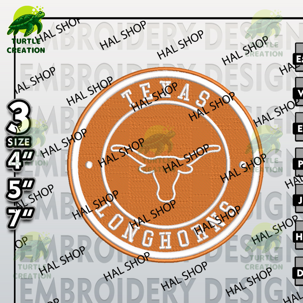 NCAA Texas Longhorns Embroidery Designs, NCAA Logo Embroider | Inspire ...