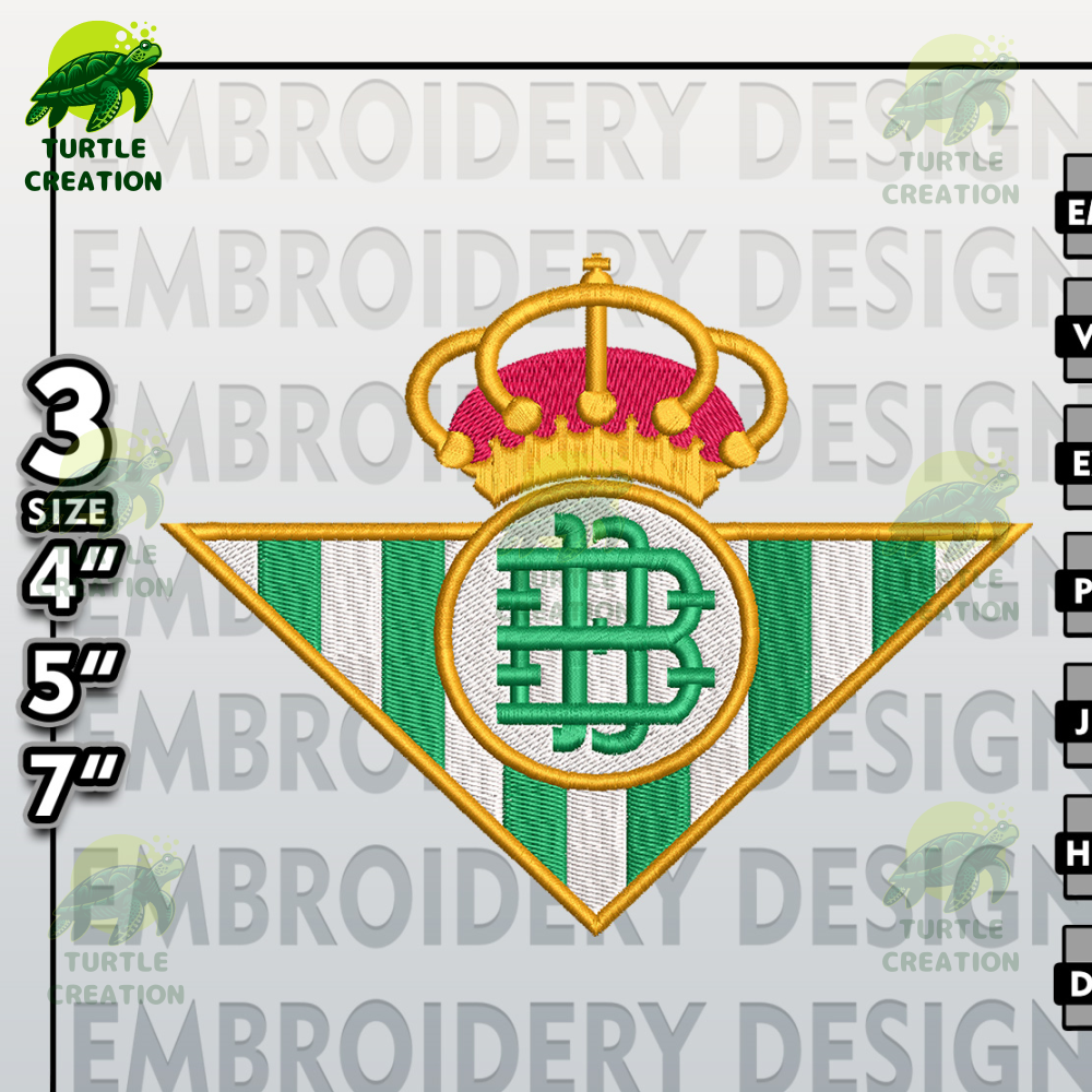 Real Betis Balompie Embroidery Designs, RBB Betis logo Embro | Inspire ...