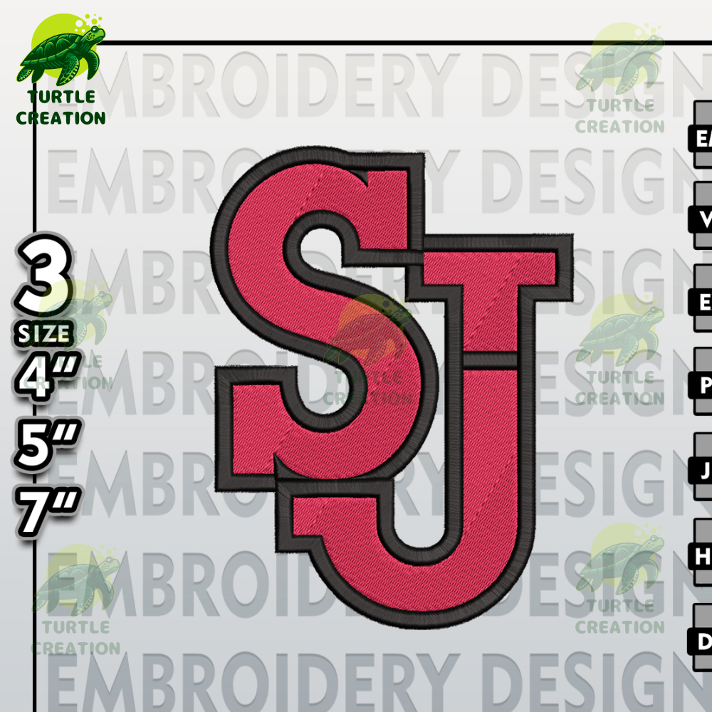 St Johns Red Storm Embroidery Designs, NCAA Logo Embroidery - Inspire ...