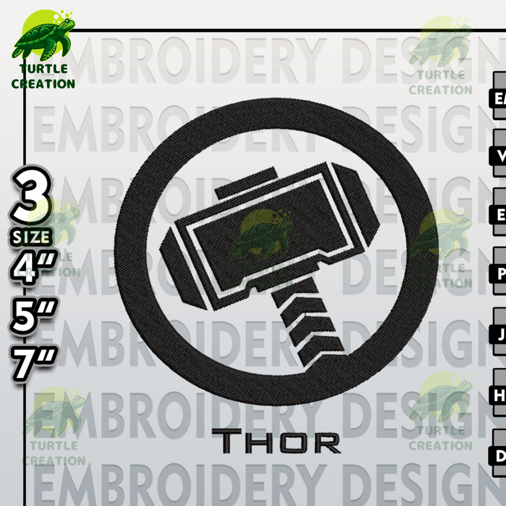 Thor Embroidery Files, Marvel Comics, Movie Inspired Embroid | Inspire ...