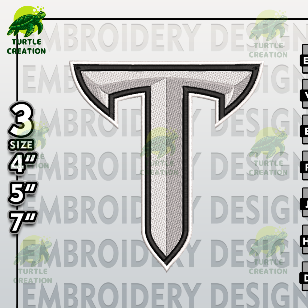 Troy Trojans Embroidery Files, NCAA Logo Embroidery Designs, | Inspire ...