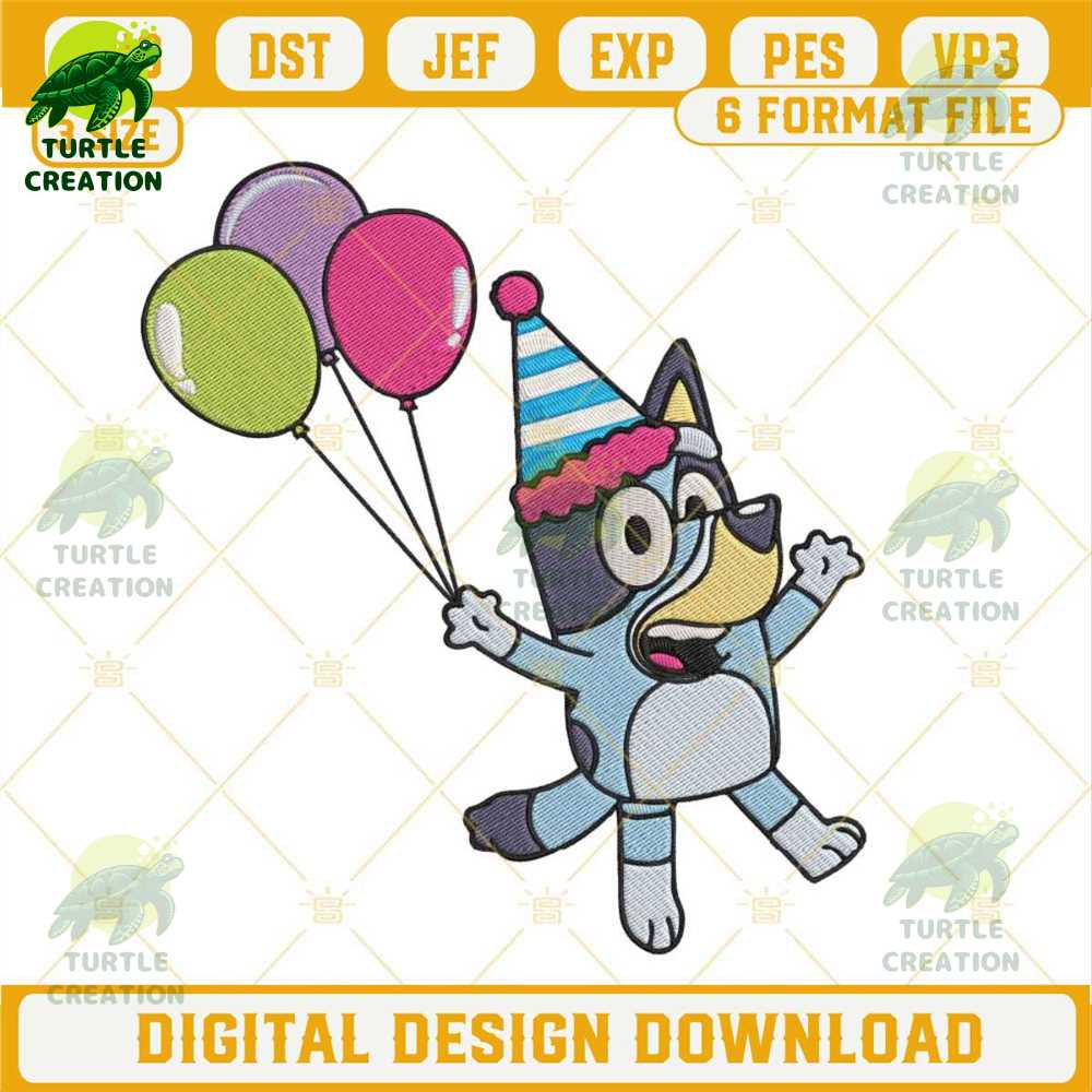 Bluey Birthday Machine Embroidery Designs Pattern Files.jpg | Inspire ...