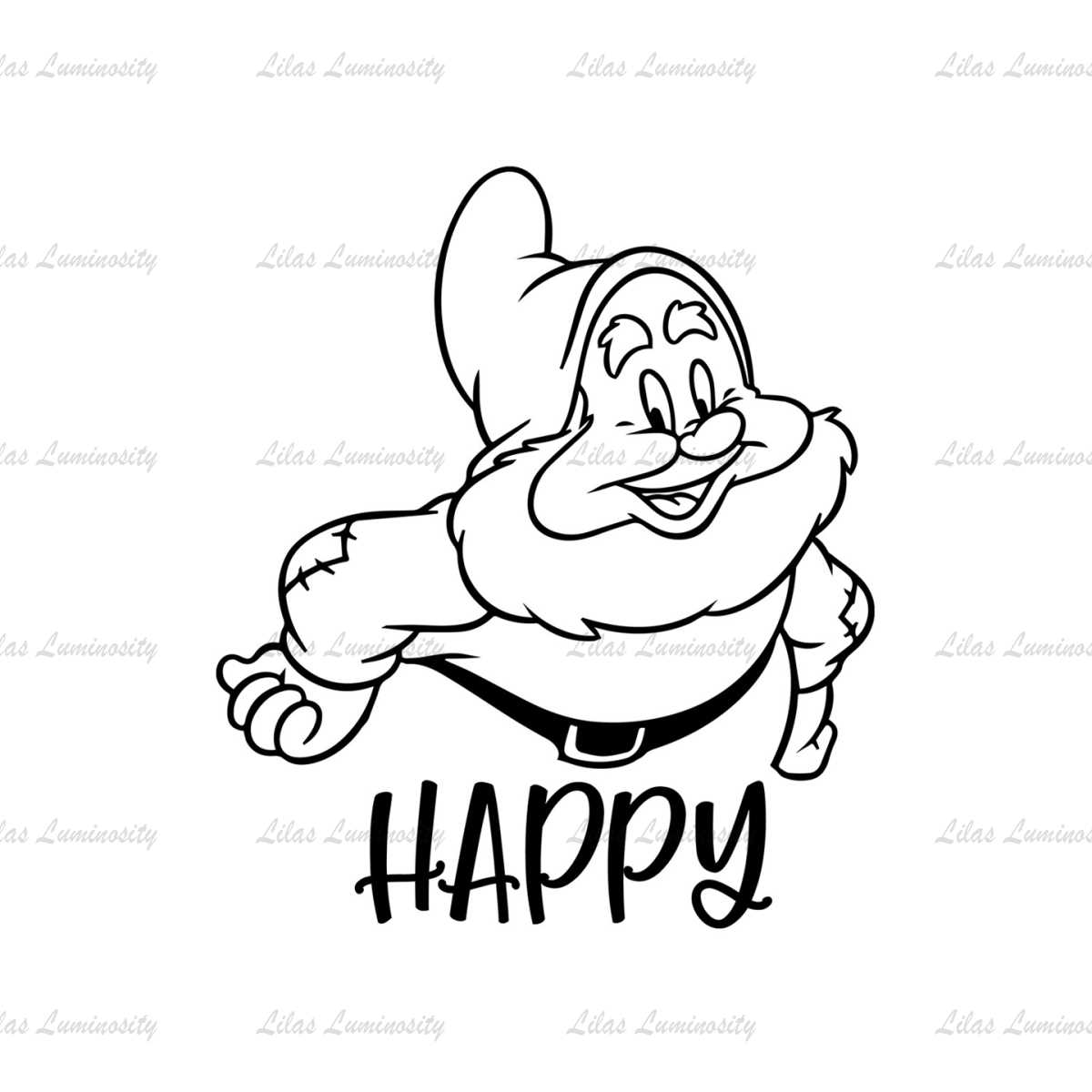 Happy Dwarfs The Snow White & 7 Dwarfs SVG - Inspire Uplift