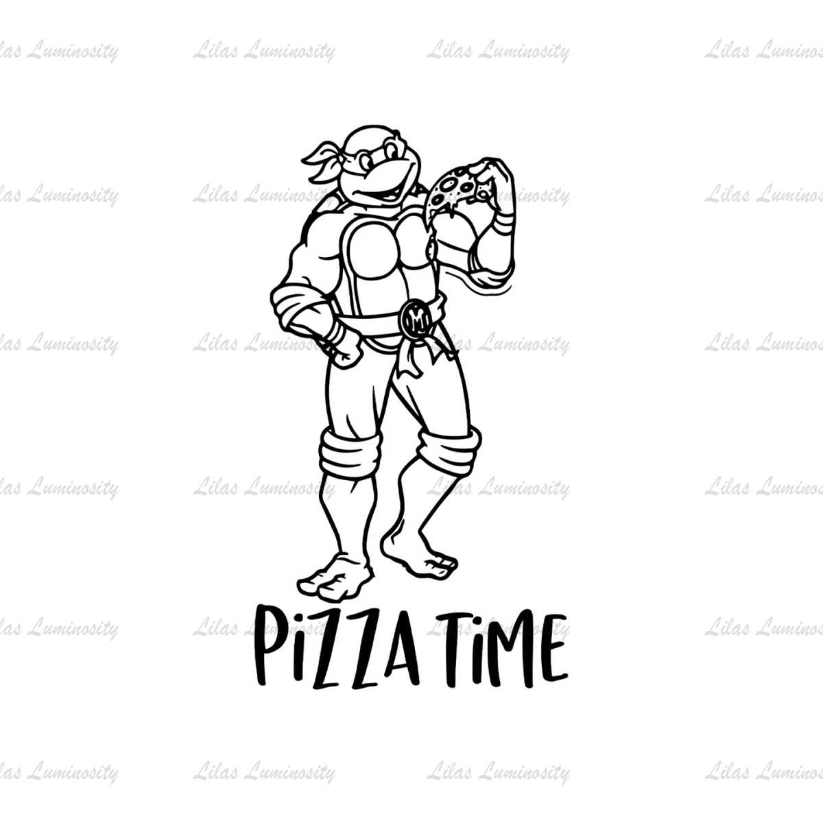 Pizza Time Michelangelo Ninja Turtle SVG | Inspire Uplift