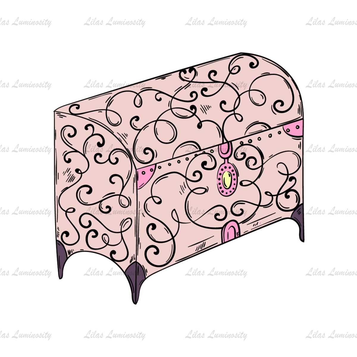 Disney Princess Cinderella Magic Chest Curly Pattern SVG Vec | Inspire ...