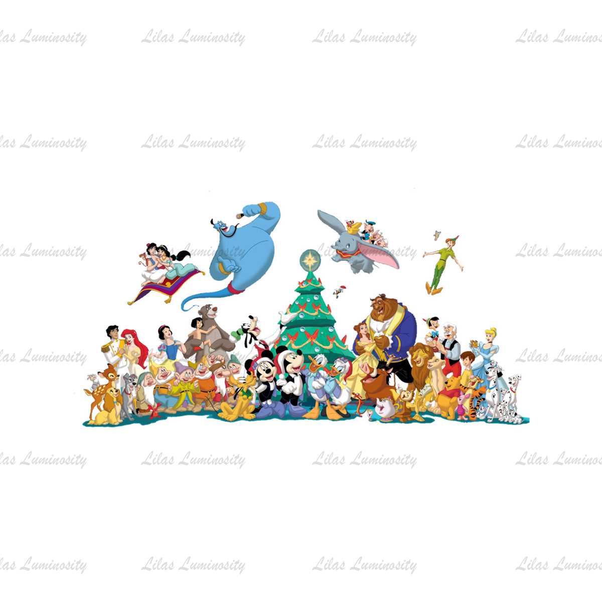 Disney Characters Merry Christmas Walt Disney PNG | Inspire Uplift