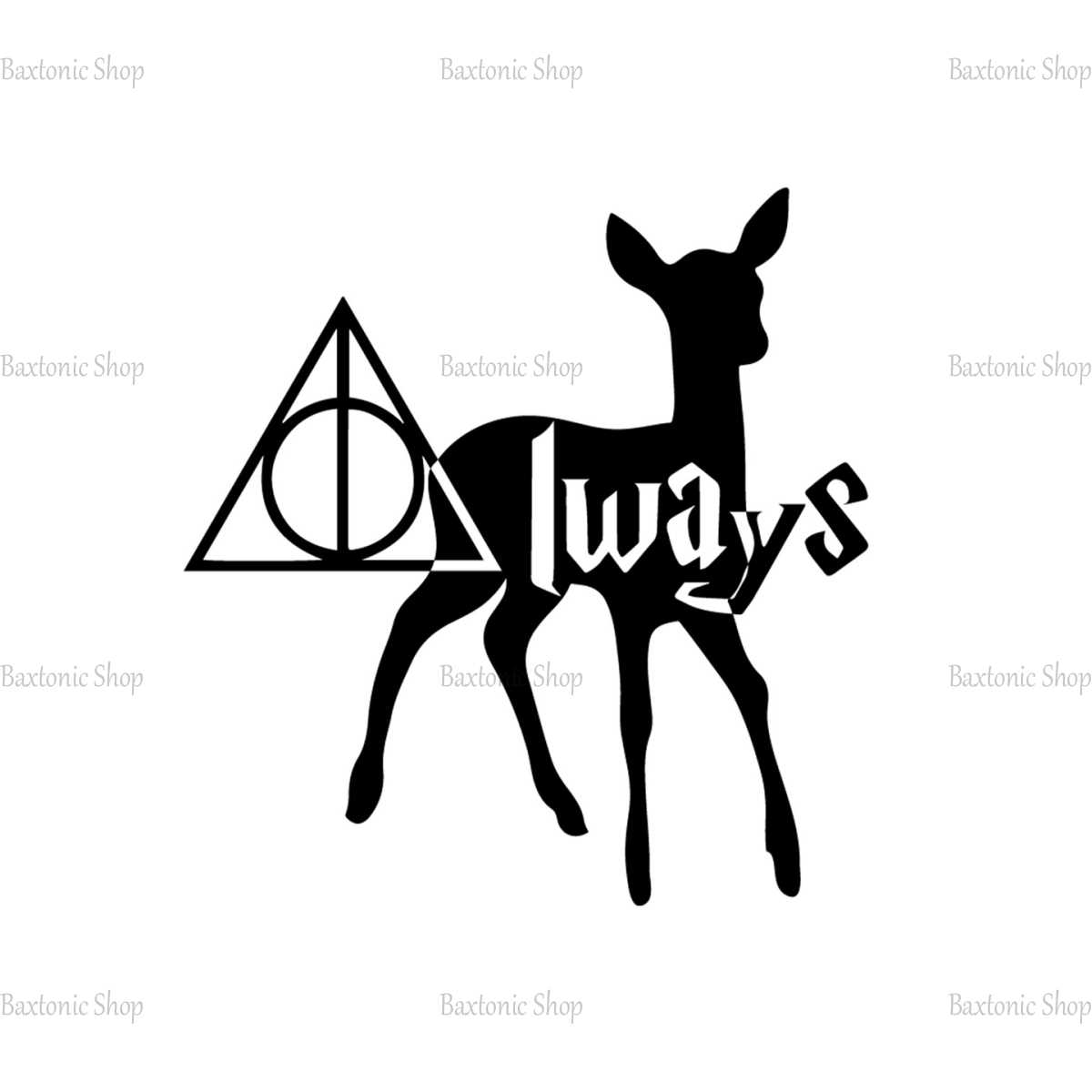 Deathly Hallows Symbol Deer Always SVG Vector Cut Files - Inspire Uplift