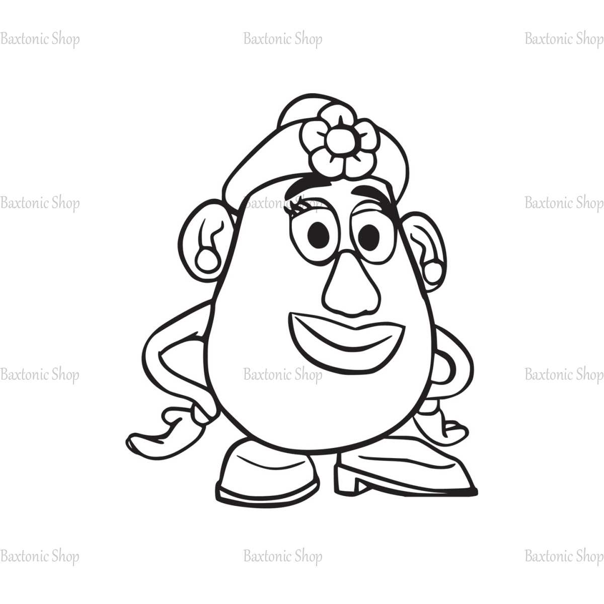 Disney Cartoon Toy Story Character Mrs. Potato Head Toy Silh - Inspire ...