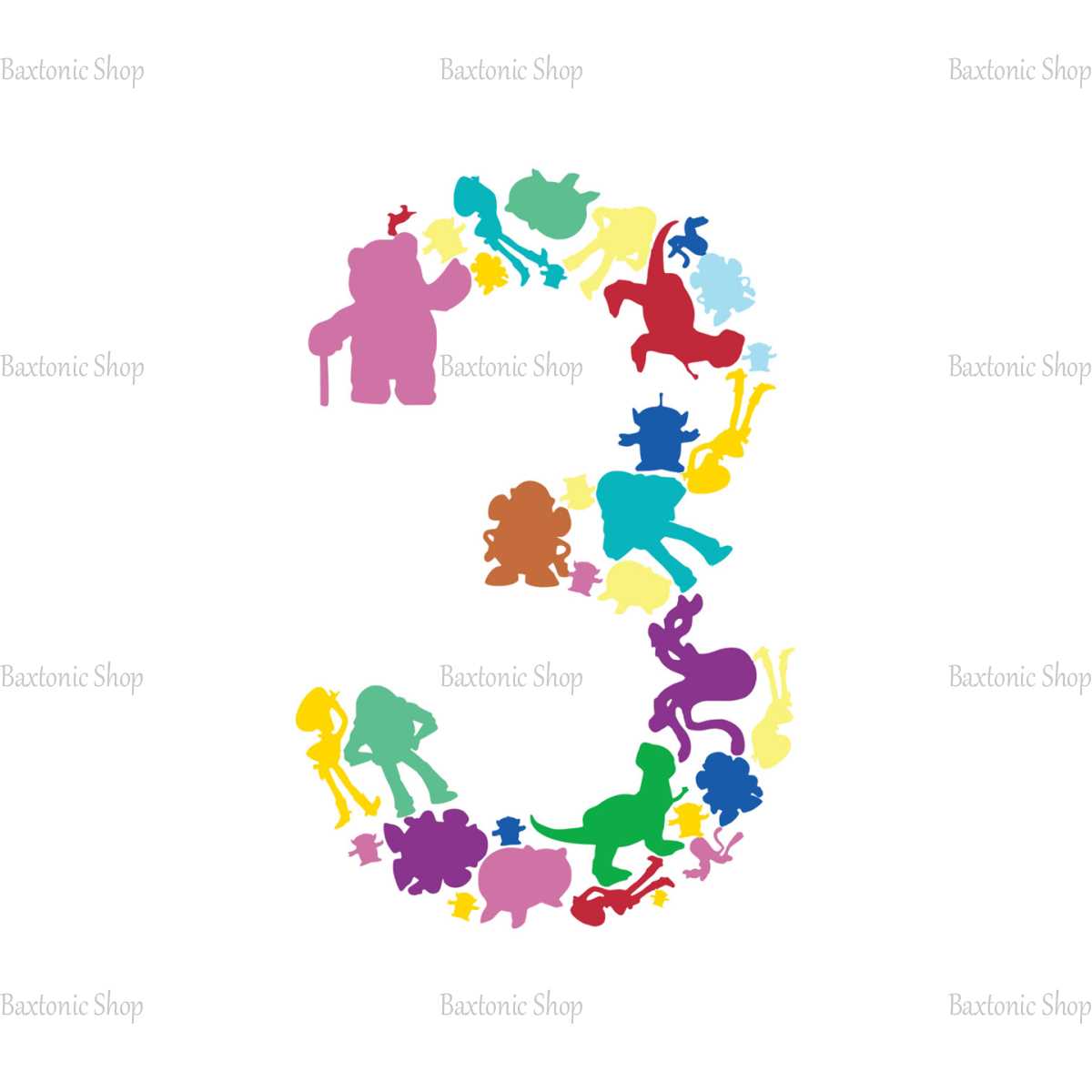 Disney Toy Story 3 Cartoon Character Poster SVG | Inspire Uplift