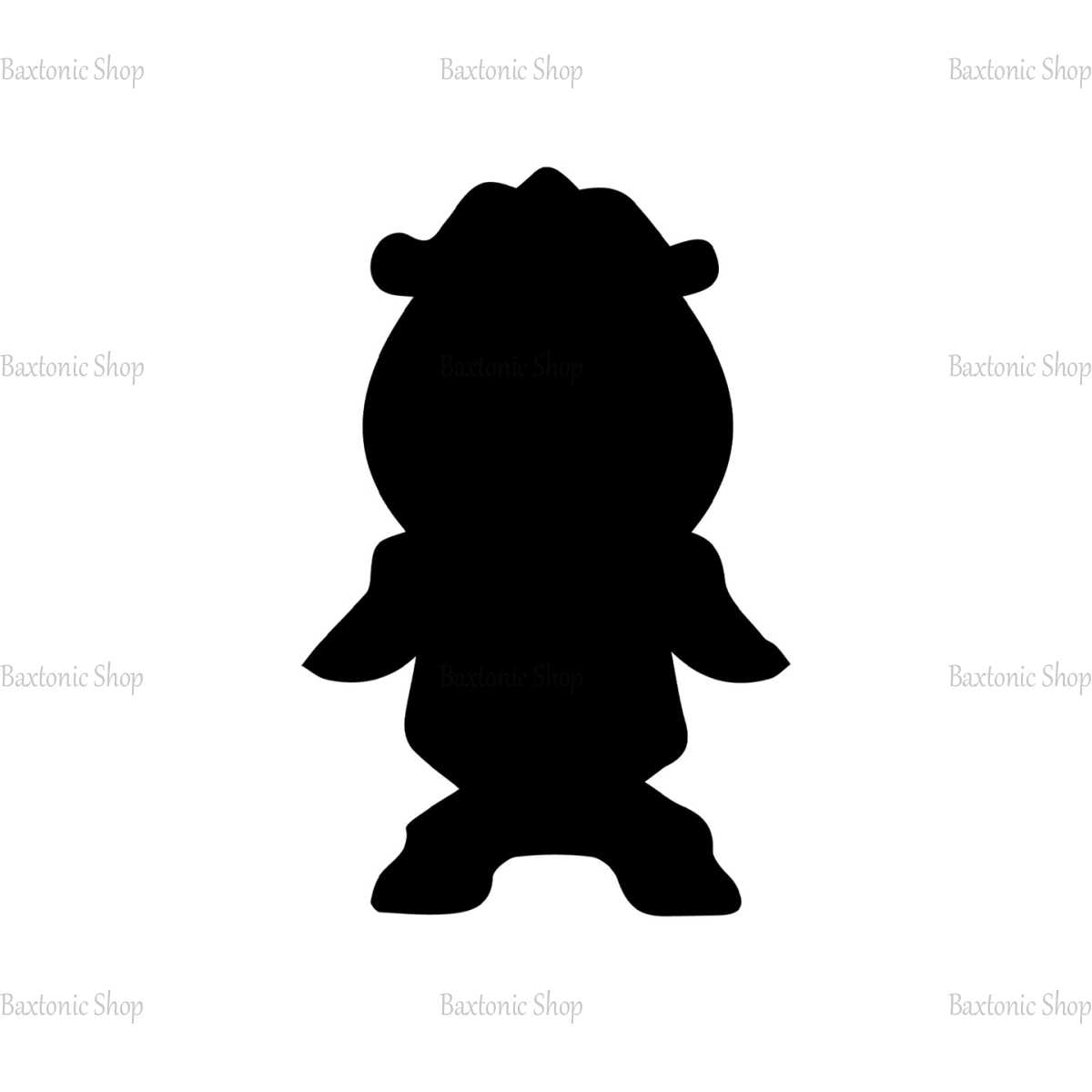 Beauty and The Beast Cogsworth Character Silhouette Vector S | Inspire ...