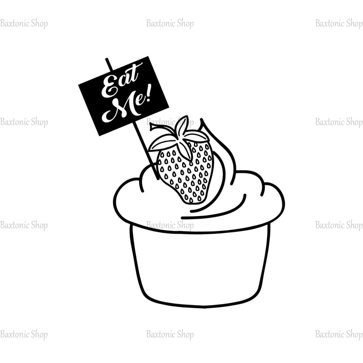 Eat Me Cake Recipe Alice In Wonderland SVG | Inspire Uplift