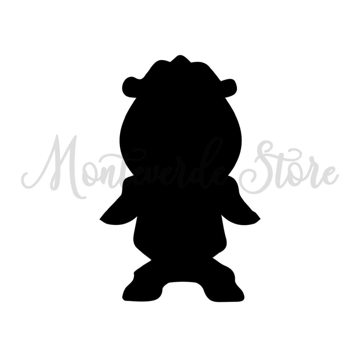 Beauty and The Beast Cogsworth Character Silhouette Vector S | Inspire ...