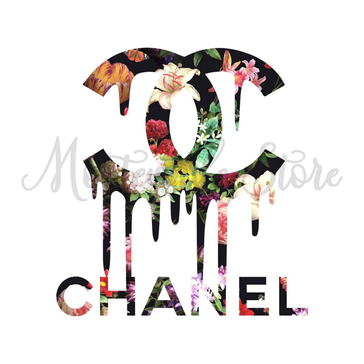 Coco Chanel Floral Drip Logo SVG, Coco Chanel SVG, Chanel Lo - Inspire ...