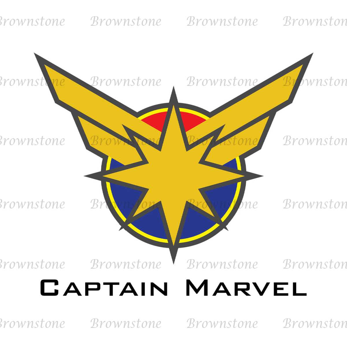 Avengers Superheroines Captain Marvel Logo SVG | Inspire Uplift
