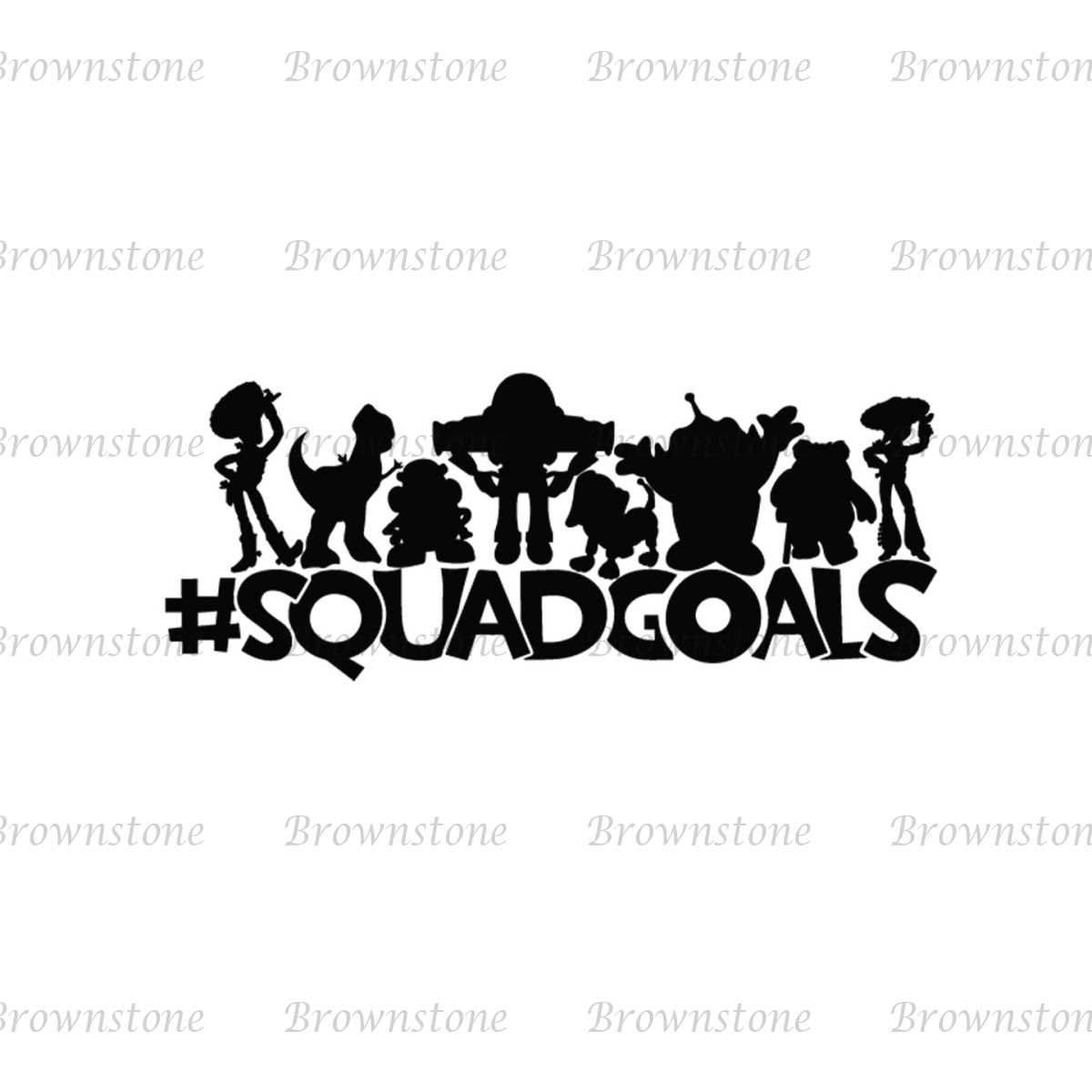 Squadgoals Disney Pixar Toy Story Characters Logo Silhouette | Inspire ...