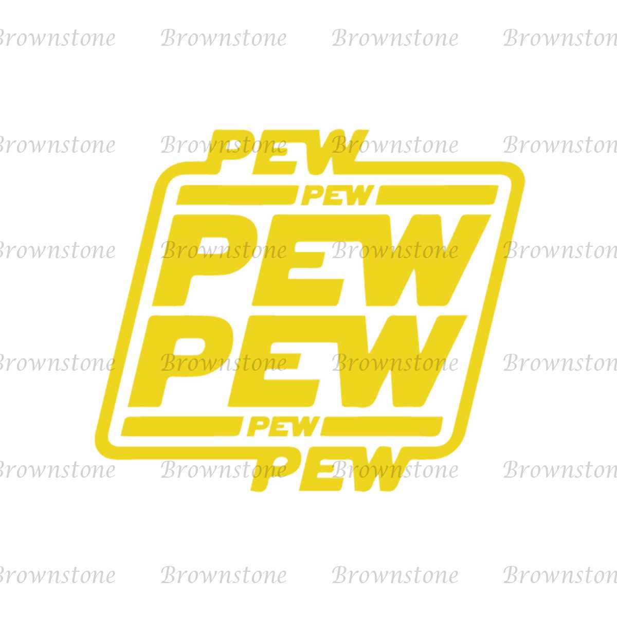 Funny Star Wars Logo Pew Pew SVG | Inspire Uplift