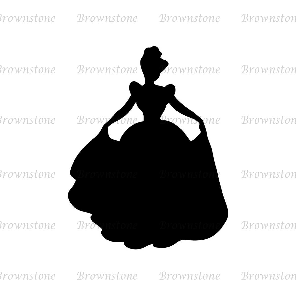 Princess Cinderella Disney Cartoon Silhouette Vector SVG - Inspire Uplift