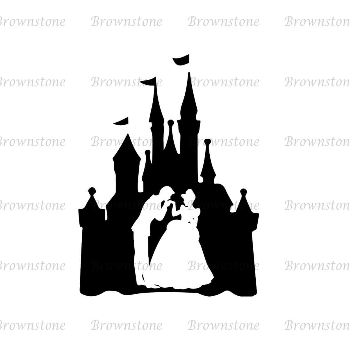 Disney Magic Kingdom Cinderella Cartoon Silhouette SVG - Inspire Uplift