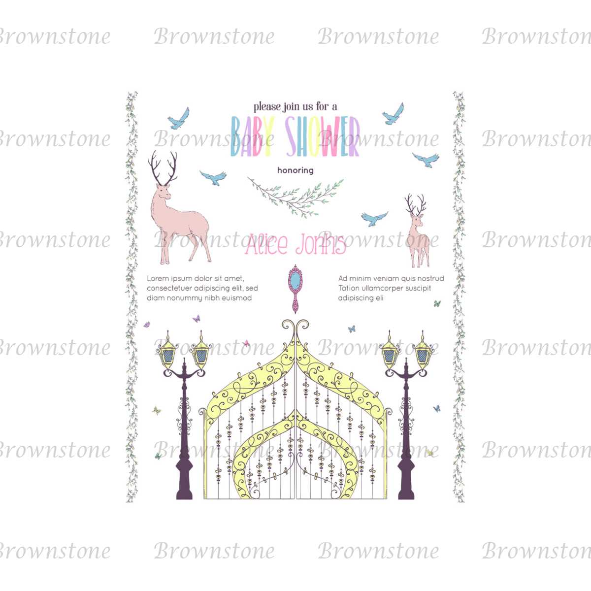 Disney Princess Invitation Cards Baby Shower Card Design SVG | Inspire ...