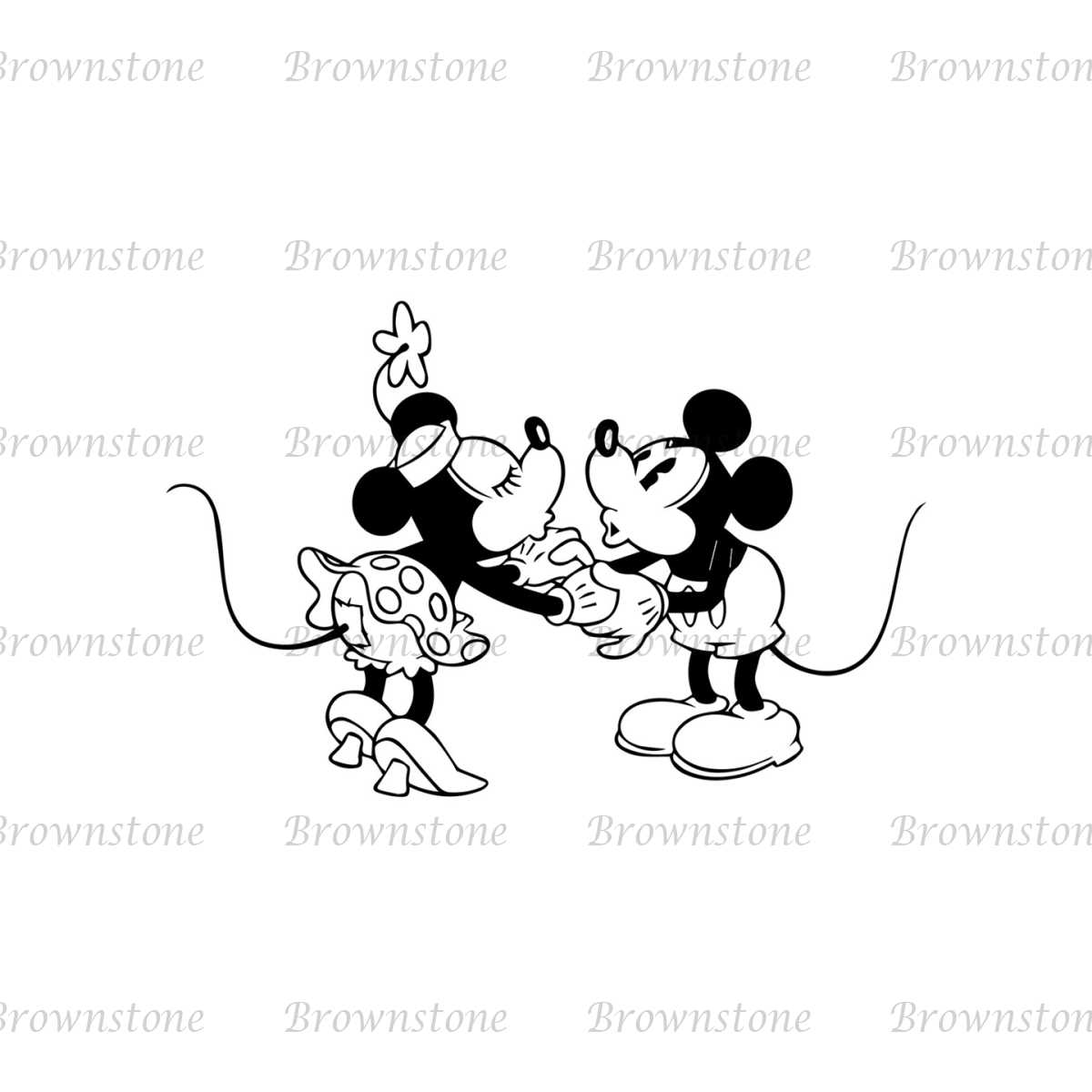 Disney Bride and Groom Mickey Mouse Wedding Clipart SVG - Inspire Uplift