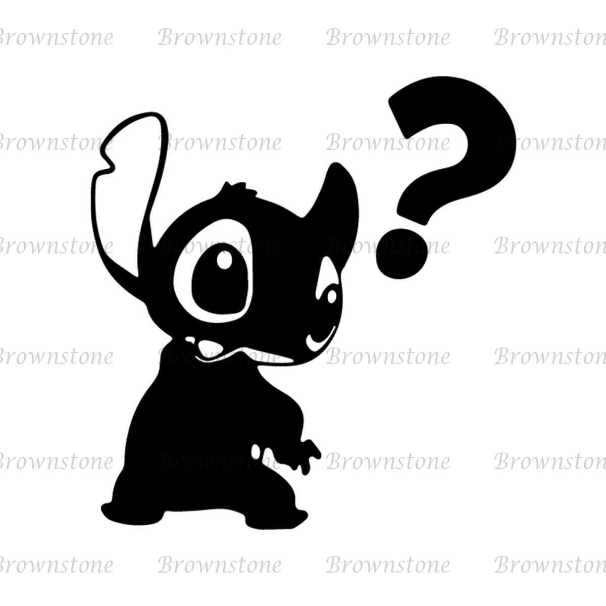 Wondering Face Cute Stitch Disney Cartoon Silhouette SVG - Inspire Uplift