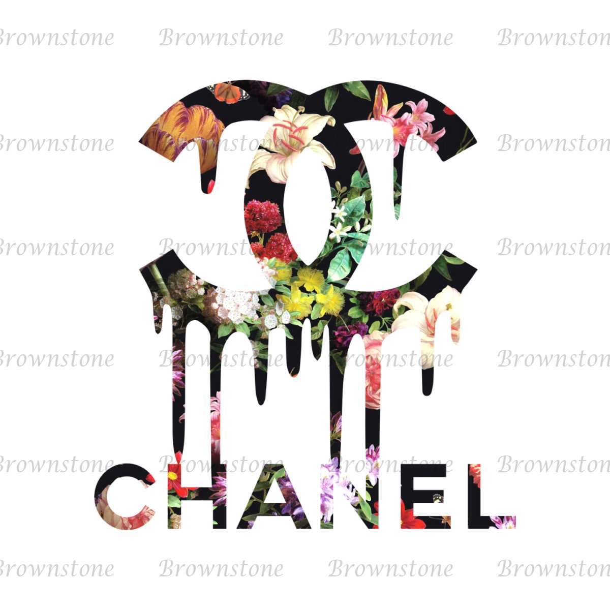 Coco Chanel Floral Drip Logo SVG, Coco Chanel SVG, Chanel Lo - Inspire ...