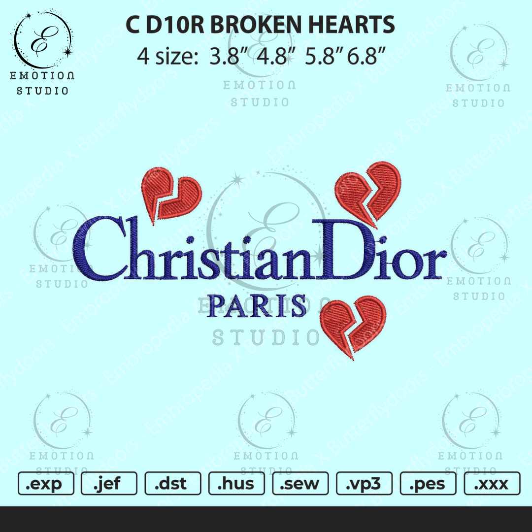 CD Broken Heart, Embroidery Design | Inspire Uplift