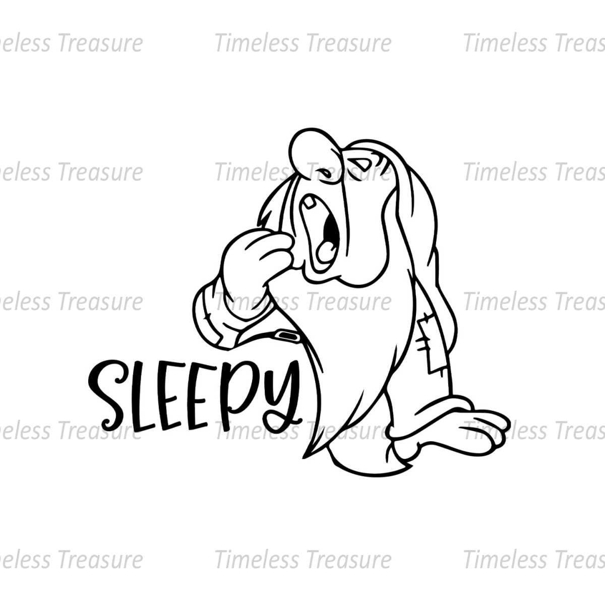 Sleepy Dwarfs The Snow White & 7 Dwarfs SVG - Inspire Uplift