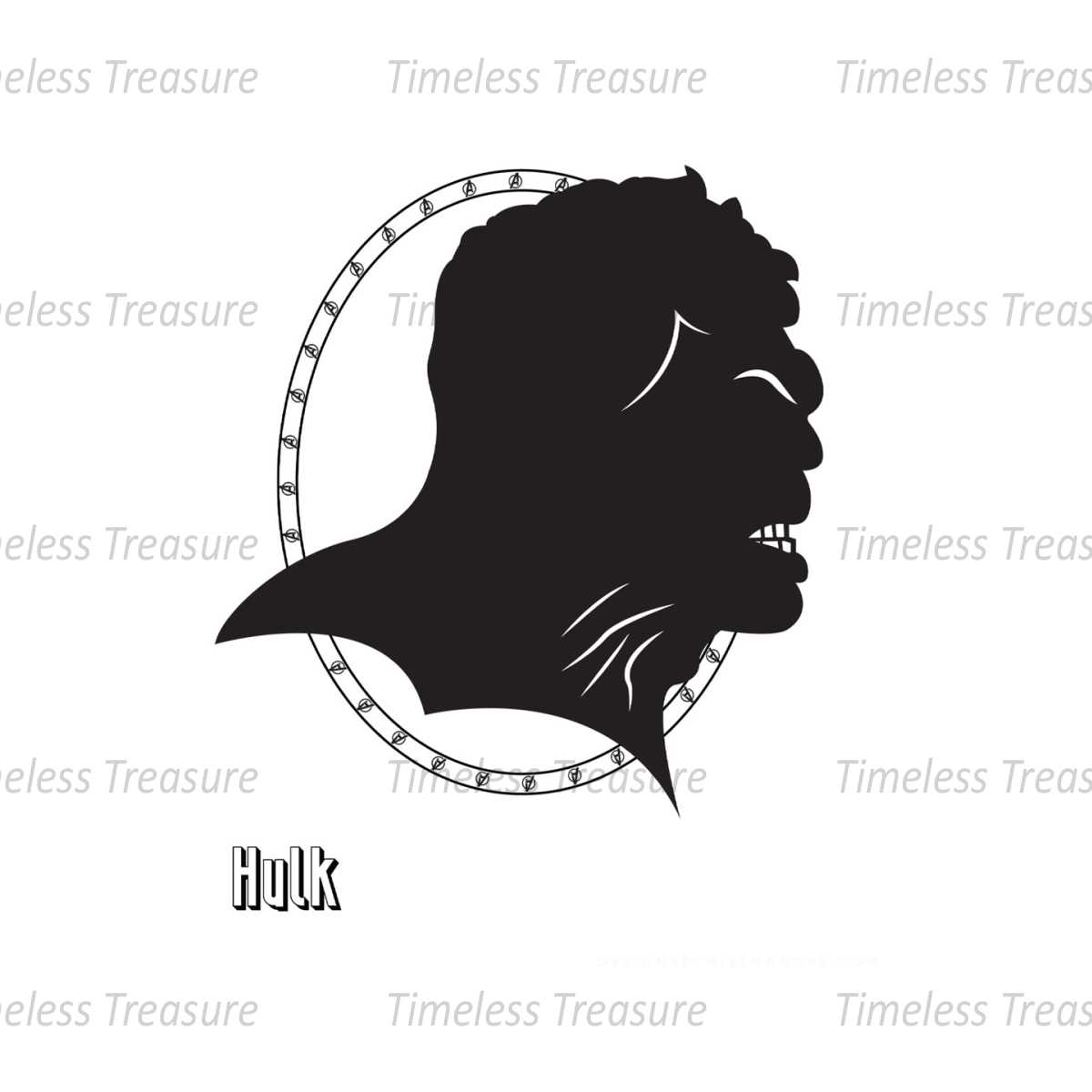 Hulk Head Marvel Avengers SVG Silhouette | Inspire Uplift