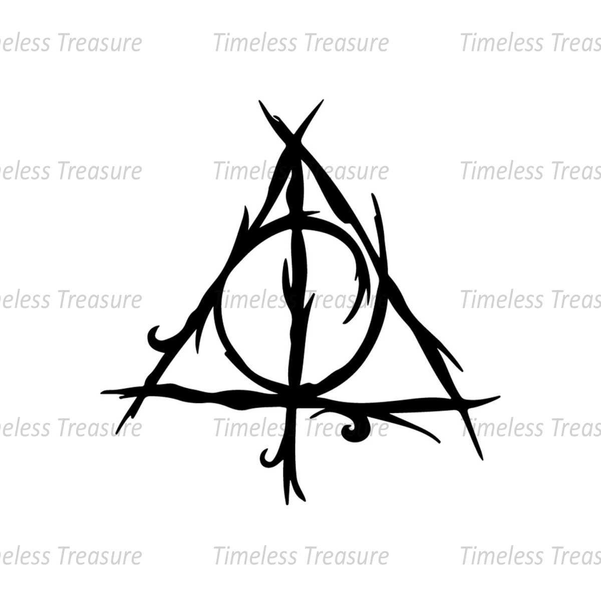 Harry Potter Deathly Hallows Symbol SVG Vector Cut Files - Inspire Uplift
