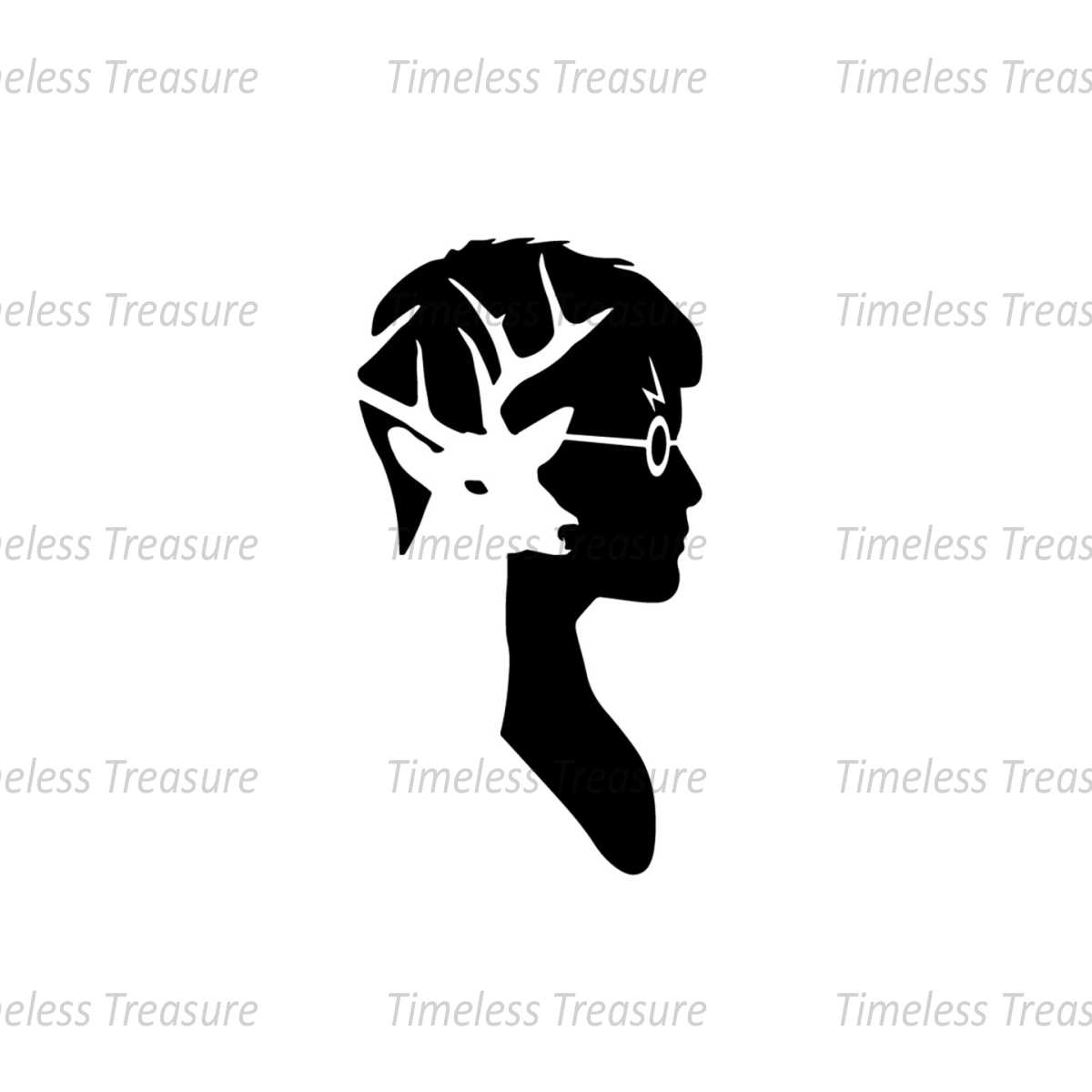 Harry Potter Head Side View SVG Silhouette Cut Files - Inspire Uplift