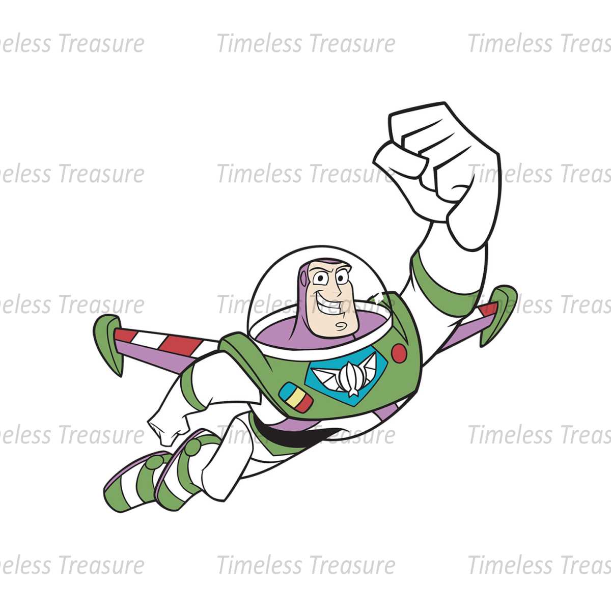 Flying Buzz Lightyear Toy Story Cartoon SVG Cut File - Inspire Uplift