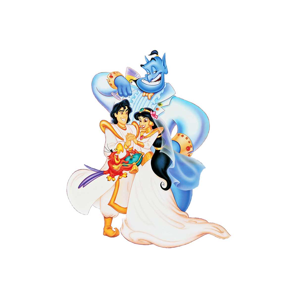 Disney Wedding Aladdin and Princess Jasmine Genie PNG - Inspire Uplift