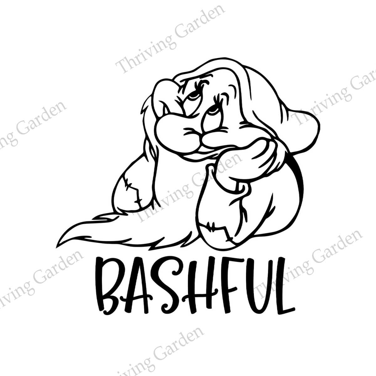 Bashful The Snow White & 7 Dwarfs SVG - Inspire Uplift