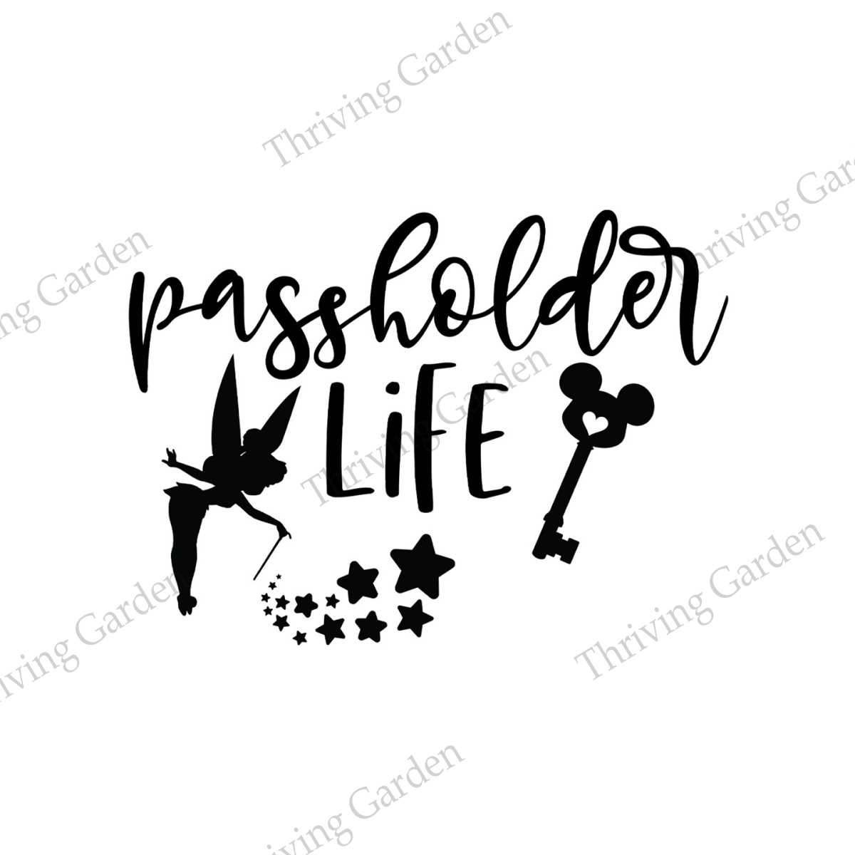 Passholder Life Disney Pixel Dust Tinkerbell SVG - Inspire Uplift