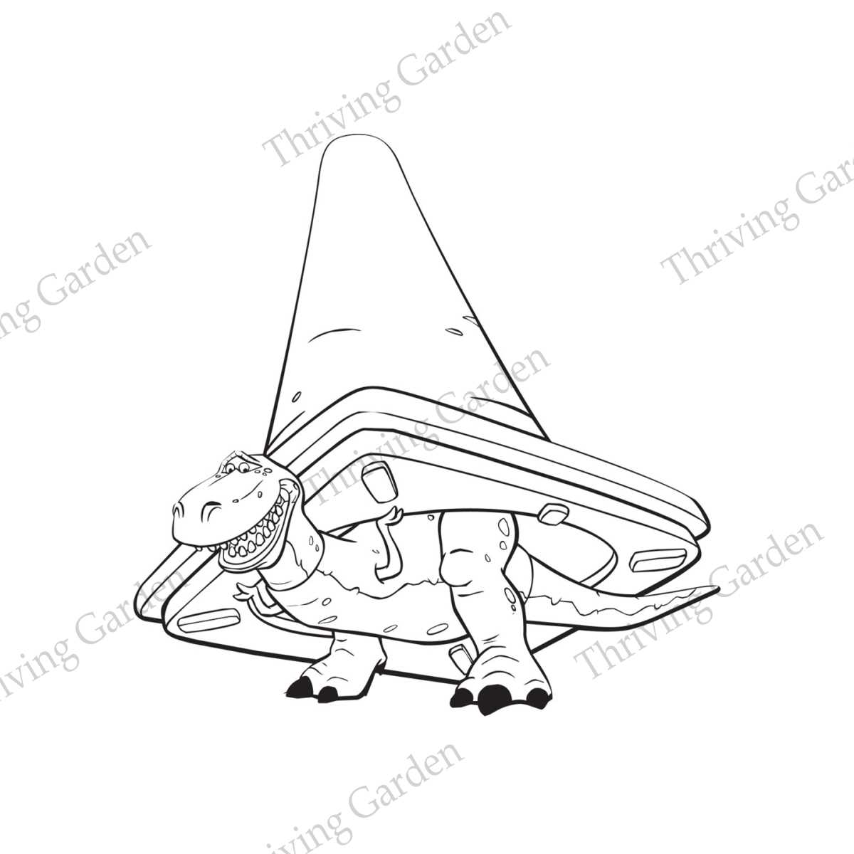 Disney Cartoon Toy Story Character Rex Under The Cone Toy Si - Inspire ...