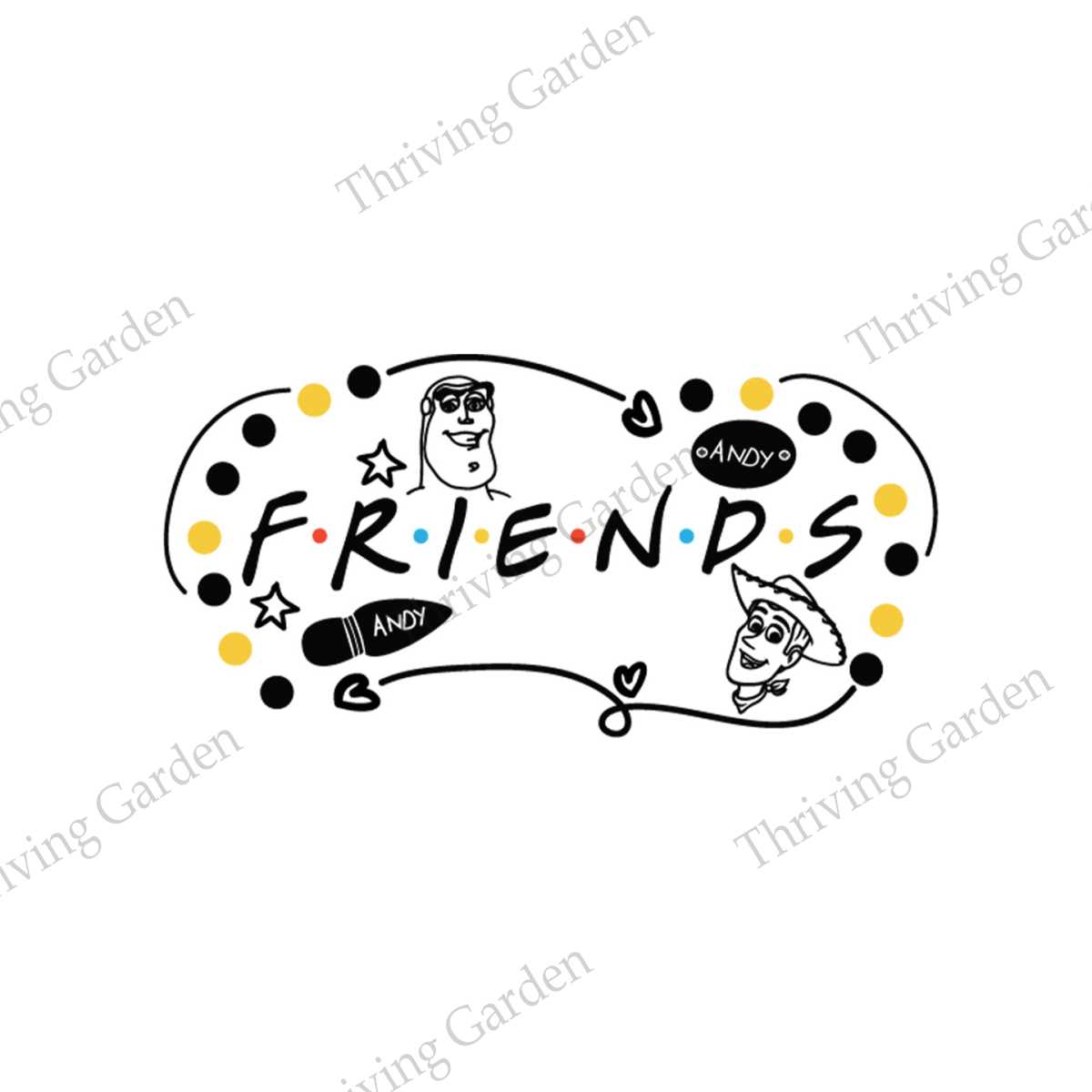Disney Pixar Cartoon Toy Story Characters Friends Logo SVG | Inspire Uplift