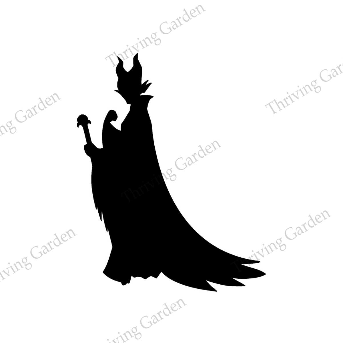 Disney Villain Maleficent Silhouette Clipart SVG | Inspire Uplift