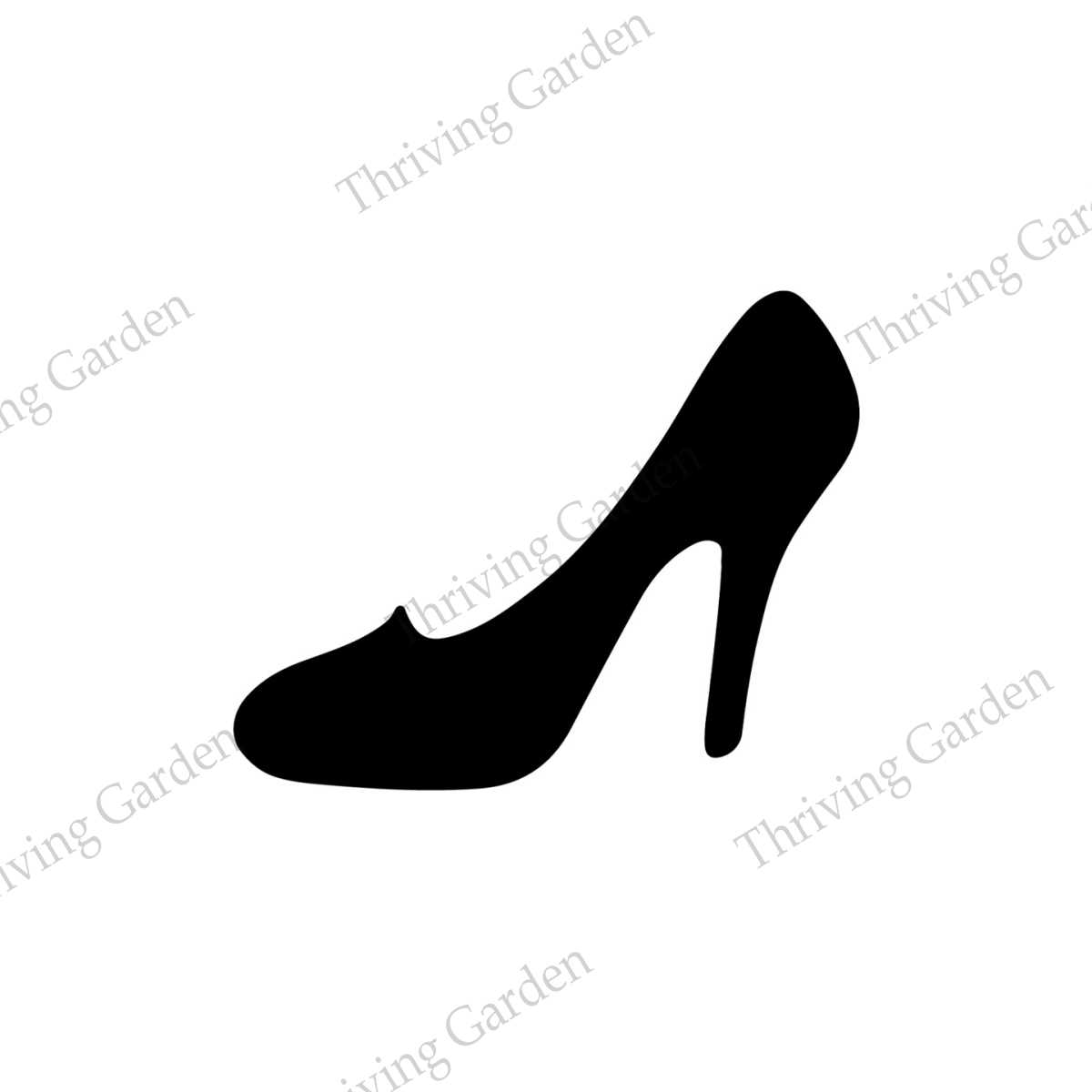Cinderella Glass Slipper Silhouette Vector SVG | Inspire Uplift