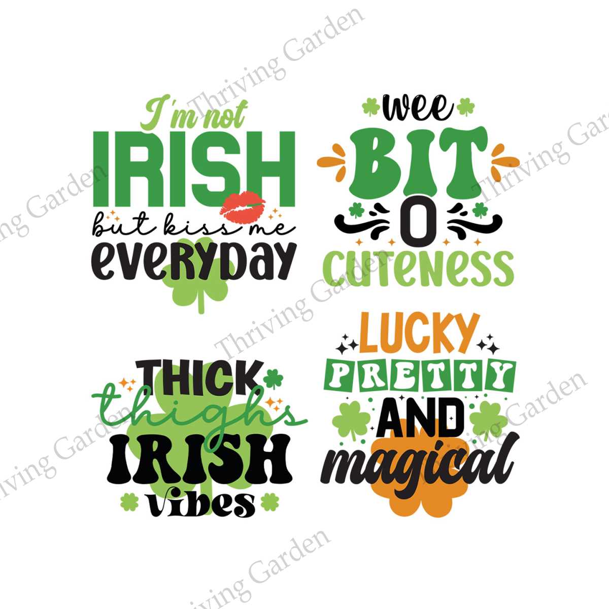 Thick Thighs Irish Vibes SVG, Wee Bit O Cuteness SVG, Patric - Inspire ...