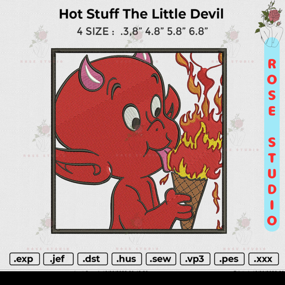 Hot Stuff The Little Devil, Embroidery File, Embroidery Desi | Inspire ...