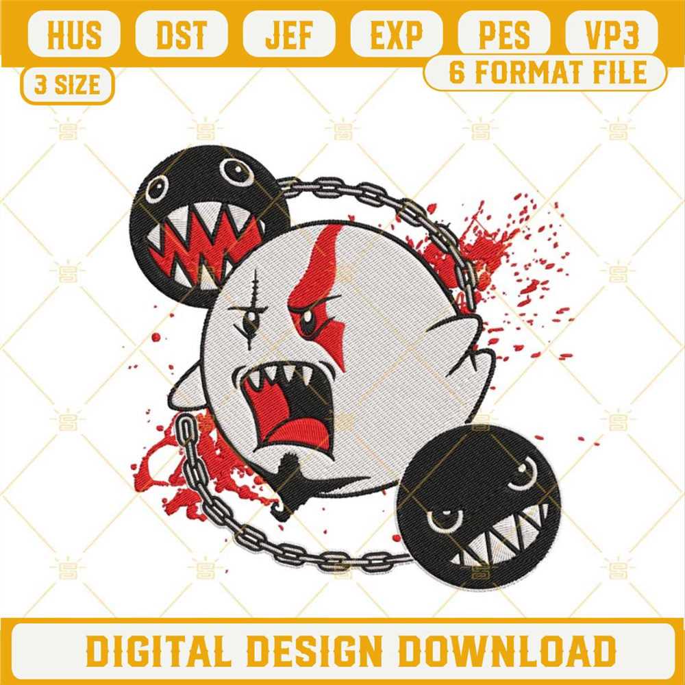 Boo Kratos Embroidery Designs, Super Mario Bros 2023 Boo Cha - Inspire ...