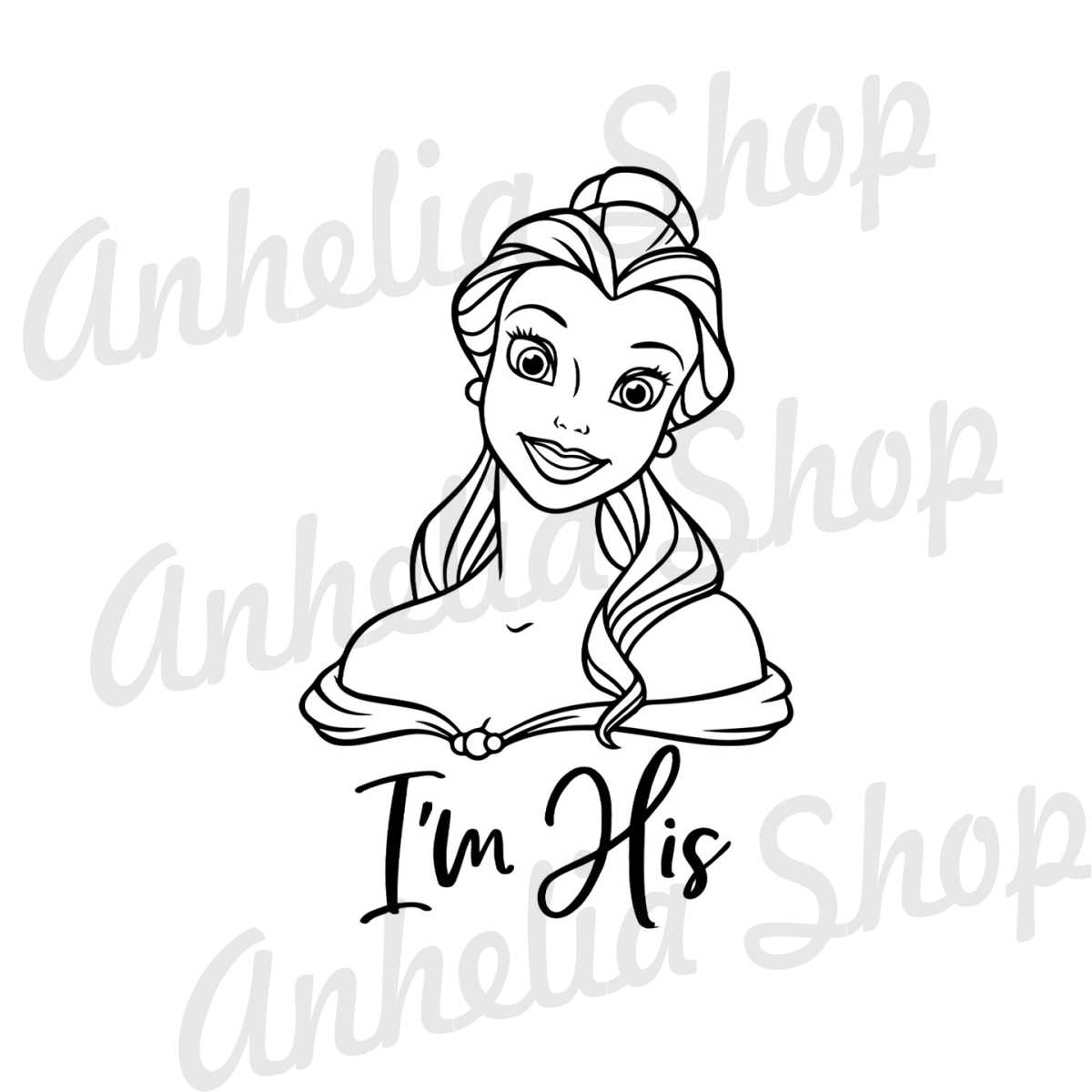 I'm His Princess Belle Beauty and The Beast SVG | Inspire Uplift