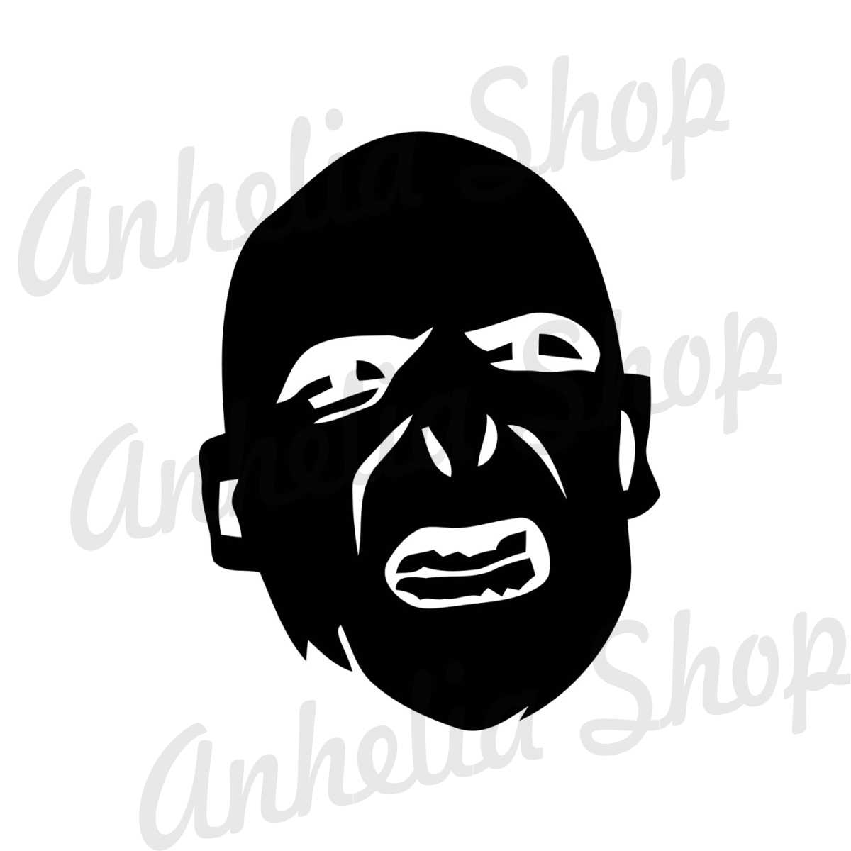 Harry Potter Voldemort Face Silhouette SVG Vector Cut File - Inspire Uplift