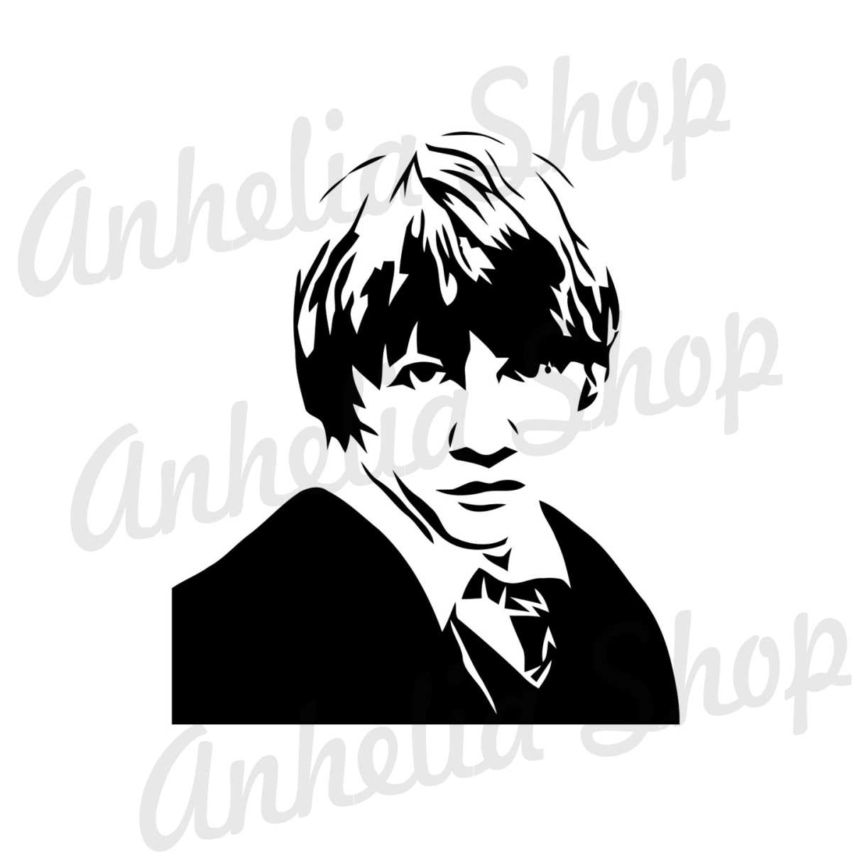Ron Weasley Harry Potter The Golden Trio Silhouette SVG Vect | Inspire ...