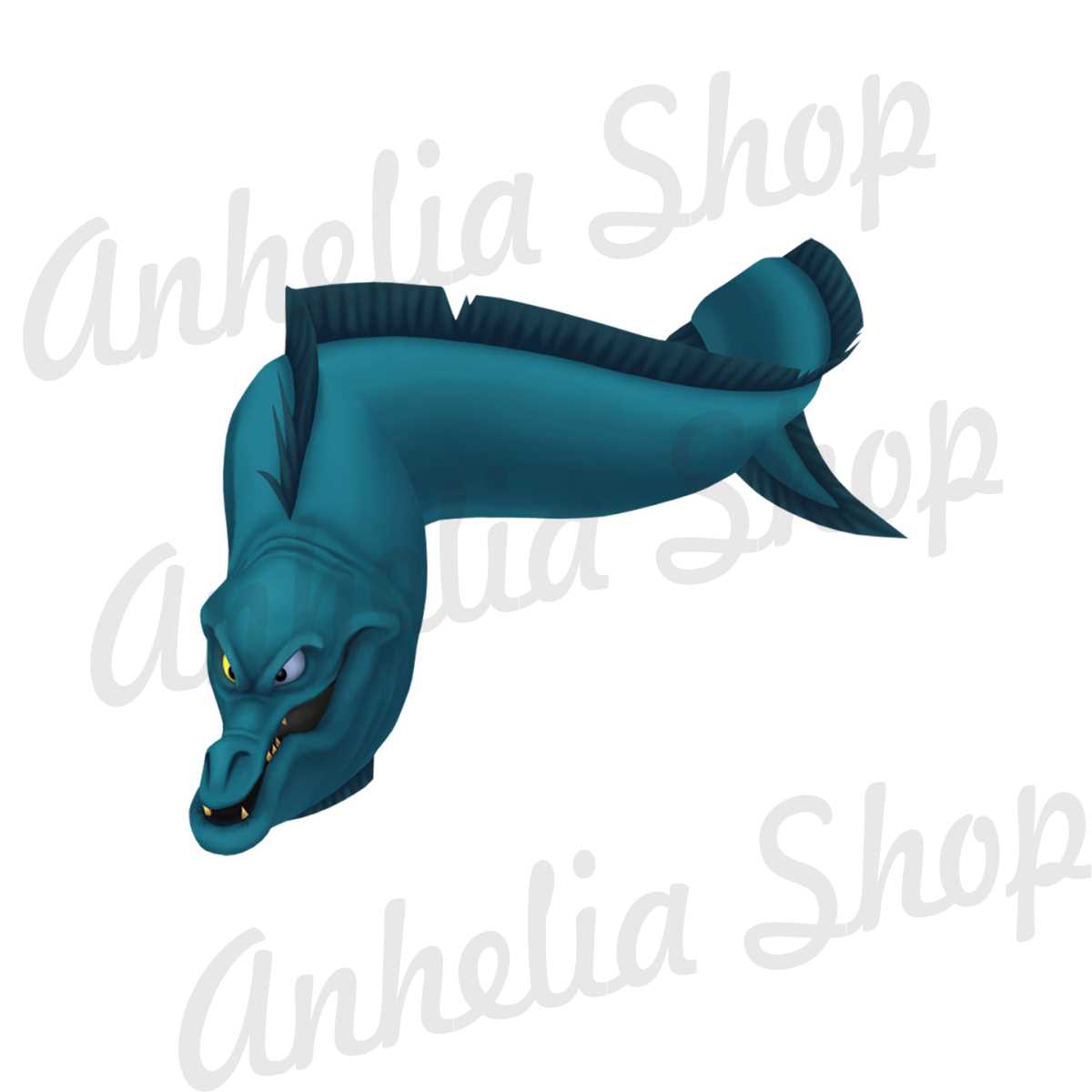 Little Mermaid Villain Eel Flotsam PNG Vector Clipart | Inspire Uplift