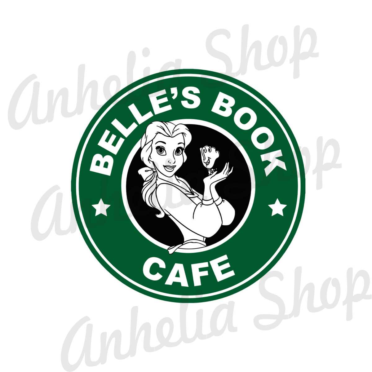 Disney Princess Belle's Book Cafe Round Logo Clipart SVG | Inspire Uplift