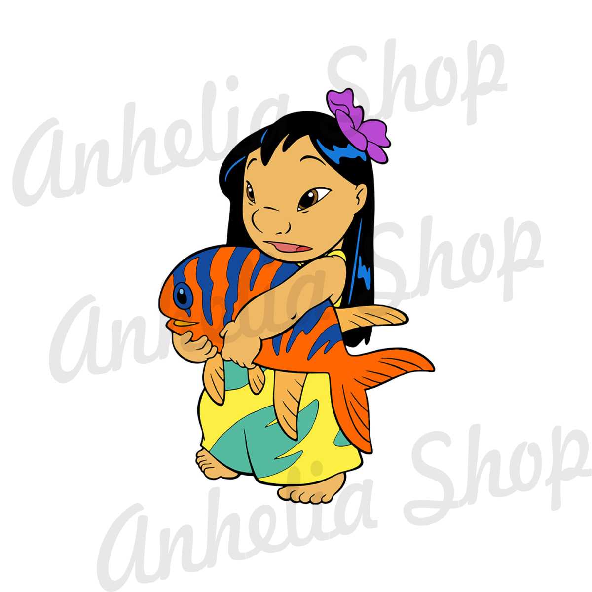 Lilo and Pudge The Fish Disney Lilo & Stitch Cartoon SVG | Inspire Uplift