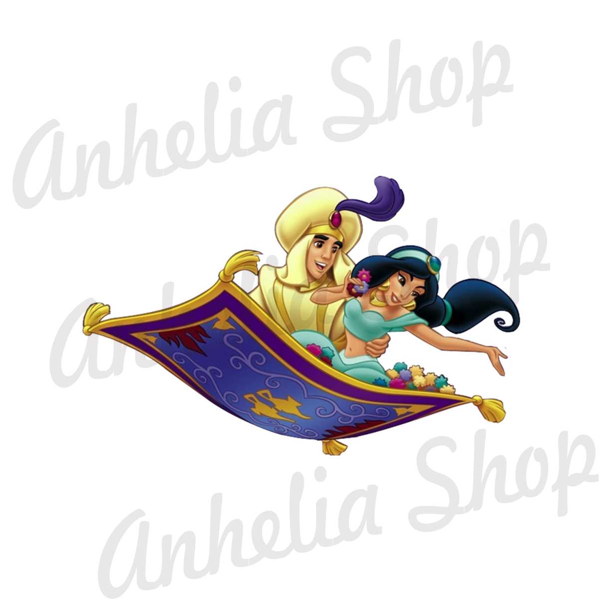 Prince and Princess Flying on A Magic Carpet PNG - Inspire Uplift
